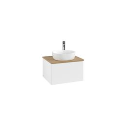 Villeroy & Boch V&B Waschtischunterschrank mit Frontstruktur Antao 60x36x50cm, HL, WBP hon. Oa, wh. m Lac ; Villeroy & Boch (K29151MT)