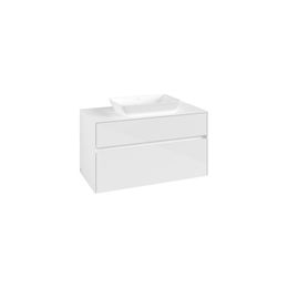 Villeroy & Boch V&B Waschtischunterschrank Collaro 100x54,8x50cm, WT mittig, glossy white ; Villeroy & Boch (C10900DH)