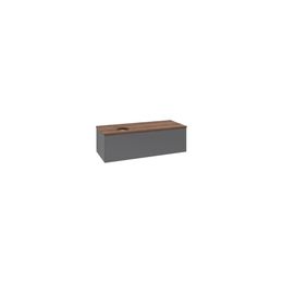 Villeroy & Boch V&B Waschtischunterschrank ohne Frontstruktur Antao 120x36x50cm, WBP w. wal, Anthrac. m Lac ; Villeroy & Boch (K33012GK)