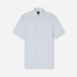 OLYMP Herren Kurzarmhemd "Luxor modern fit", beige, Gr. 44, bedruckt, Web, Obermaterial: 100% Baumwolle, Hemden, mit mehrfarbigen Druck