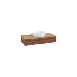 Villeroy & Boch V&B Waschtischunterschrank mit Frontstruktur Antao 100x19x50cm, WBP-farbe hon. Oa, w. wal ; Villeroy & Boch (K09111HM)