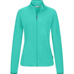 DEPROC Active Damen Fleecejacke "DECORAH WOMEN", blau, Gr. 48, 100% Polyester, Jacken, weiche Fleecejacke in traditioneller Optik