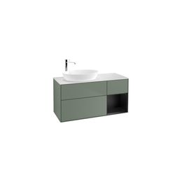 Villeroy & Boch V&B Waschtischunterschrank Finion 120cm, Pl w m, Reg bla m Lac, Oli. m Lac ; Villeroy & Boch (F931PDGM)
