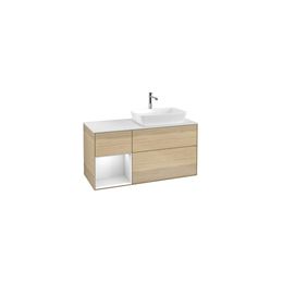 Villeroy & Boch V&B Waschtischunterschrank Wandbeleuchtung Finion 120cm, Pl wh. m, Reg wh. m Lac, Oa ven ; Villeroy & Boch (G801MTPC)