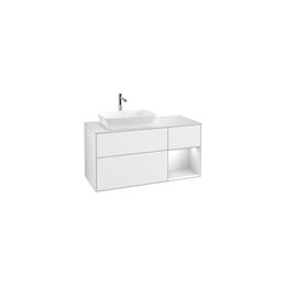 Villeroy & Boch V&B Waschtischunterschrank Wandbeleuchtung Finion 120cm, Pl w m, Rg wh. m Lac, glo wh. Lac ; Villeroy & Boch (G811MTGF)