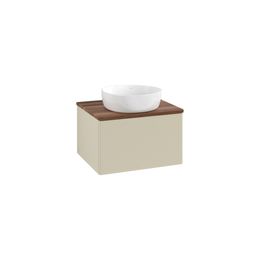 Villeroy & Boch V&B Waschtischunterschrank mit Frontstruktur Antao 60x36x50cm, WBP w. wal, si Gr m Lac ; Villeroy & Boch (K29112HJ)