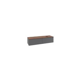 Villeroy & Boch V&B Waschtischunterschrank mit Frontstruktur Antao 160x50cm, HL, WBP w. wal, Anthrac. m Lac ; Villeroy & Boch (K38152GK)