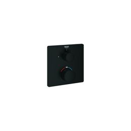 Grohe Fertigmontageset Grohtherm UP-Brause-Thermostat, eckig, matt black (1022152430)