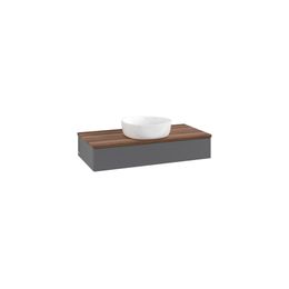 Villeroy & Boch V&B Waschtischunterschrank mit Frontstruktur Antao 100x19x50cm, WBP w. wal, Anthrac. m Lac ; Villeroy & Boch (K09112GK)