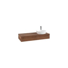 Villeroy & Boch V&B Waschtischunterschrank mit Frontstruktur, mit Beleuchtung Antao 120x19x50cm, HL, WBP w. wal, w. wal ; Villeroy & Boch (L12152HM)