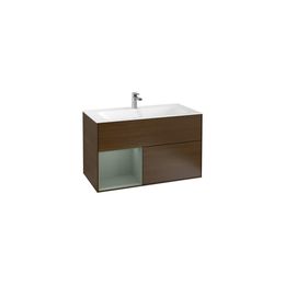 Villeroy & Boch V&B Waschtischunterschrank Wandbeleuchtung Finion 99,6x59,1cm, Reg li Oli. m Lac, wal ven ; Villeroy & Boch (G030GMGN)