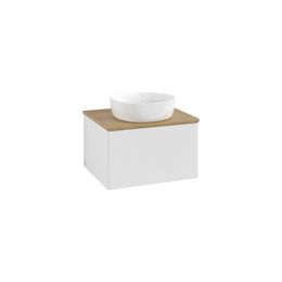 Villeroy & Boch V&B Waschtischunterschrank mit Frontstruktur -Beleuchtung Antao 60x36x50cm, WBP hon. Oa, glo wh. Lac ; Villeroy & Boch (L29111GF)