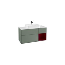 Villeroy & Boch V&B Waschtischunterschrank Finion 120cm, Pl wh. m, Reg re Peo, Oli. m Lac ; Villeroy & Boch (F421HBGM)