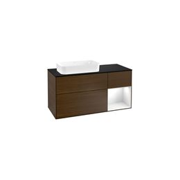 Villeroy & Boch V&B Waschtischunterschrank Finion 120cm, Pl b m, Rg r glo wh. Lac, wal ven ; Villeroy & Boch (F282GFGN)