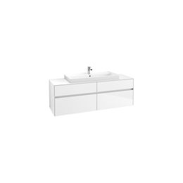 Villeroy & Boch V&B Waschtischunterschrank Collaro 160x54,8x50cm, WT mi, LED 12W, glo wh. ; Villeroy & Boch (C031B0DH)
