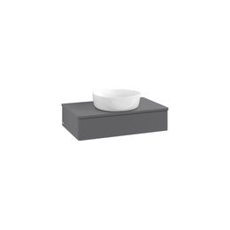 Villeroy & Boch V&B Waschtischunterschrank mit Frontstruktur -Beleuchtung Antao 80x19x50cm, WBP Lac, Anthrac. m Lac ; Villeroy & Boch (L08110GK)