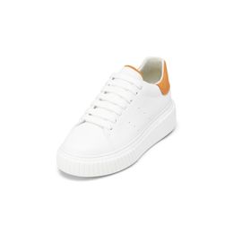 Marc O'Polo MARC O'POLO Damen Sneaker "aus Rindleder", Gr. 41, orange, Obermaterial: 100% Leder, unifarben, Schuhe