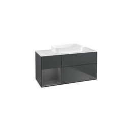 Villeroy & Boch V&B Waschtischunterschrank Wandbeleuchtung Finion 120x60 cm, Rg r Anthrac. m, md bl. m Lac ; Villeroy & Boch (G701GKHG)