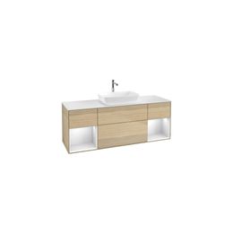 Villeroy & Boch V&B Waschtischunterschrank Finion 160cm, Pl wh. m, Reg wh. m Lac, Oa ven ; Villeroy & Boch (F861MTPC)