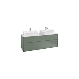 Villeroy & Boch V&B Waschtischunterschrank Wandbeleuchtung Finion 160x60,3cm, Abd.-Pl. wh. m, Oli. m Lac ; Villeroy & Boch (G18100GM)