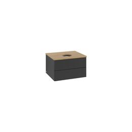 Villeroy & Boch V&B Waschtischunterschrank mit Frontstruktur Antao 60x36x50cm, WBP-farbe hon. Oa, bla m Lac ; Villeroy & Boch (K18111PD)