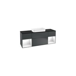 Villeroy & Boch V&B Waschtischunterschrank Wandbeleuchtung Finion 160cm, Pl b m, Rg g w Lac, md bl. m Lac ; Villeroy & Boch (G332GFHG)