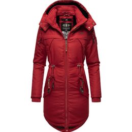 Marikoo Damen Wintermantel "Kamii", rot, Gr. XS, Oberstoff: 100% Nylon, Futter: 100% Polyester, Wattierung: 100% Polyester, Ärmelfutter: 100%