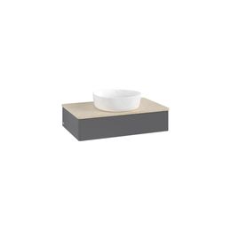 Villeroy & Boch V&B Waschtischunterschrank ohne Frontstruktur -Beleuchtung Antao 80x19x50cm, WBP botti., Anthrac. m Lac ; Villeroy & Boch (L08013GK)