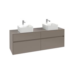 Villeroy & Boch V&B Waschtischunterschrank Collaro 160x54,8x50cm, f 2 WT, soft green ; Villeroy & Boch (C05200AF)