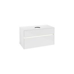 Villeroy & Boch V&B Waschtischunterschrank Collaro 100x54,8x50cm, WT mi, LED 7,3 W, glo wh. ; Villeroy & Boch (C038B0DH)