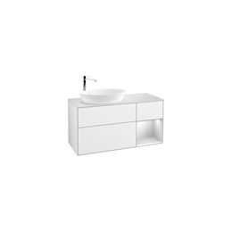 Villeroy & Boch V&B Waschtischunterschrank Finion 120cm, Pl w m, Rg wh. m Lac, glo wh. Lac ; Villeroy & Boch (F931MTGF)