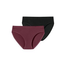 Schiesser Slip 'Fresh Vibe' M&auml;dchen Gr&ouml;&szlig;e 152 rot / schwarz