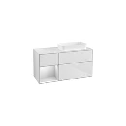 Villeroy & Boch V&B Waschtischunterschrank Wandbeleuchtung Finion 120x60 cm, Reg li wh. m Lac, wh. m Lac ; Villeroy & Boch (G681MTMT)