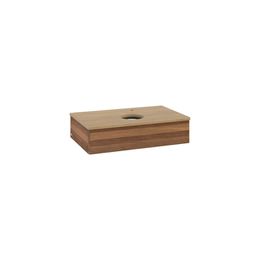 Villeroy & Boch V&B Waschtischunterschrank ohne Frontstruktur -Beleuchtung Antao 80x19x50cm, HL, WBP hon. Oa, w. wal ; Villeroy & Boch (L08051HM)