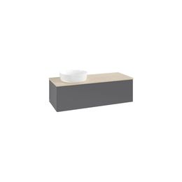 Villeroy & Boch V&B Waschtischunterschrank ohne Frontstruktur Antao 120x36x50cm, WBP botti., Anthrac. m Lac ; Villeroy & Boch (K33013GK)