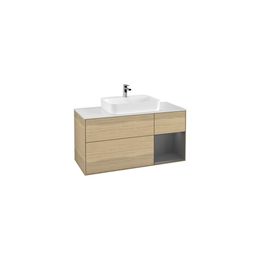Villeroy & Boch V&B Waschtischunterschrank Finion 120cm, Pl w m, Reg re Anthrac. m, Oa ven ; Villeroy & Boch (F421GKPC)