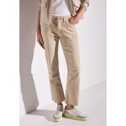 Street One Damen Bootcut-Jeansbarely beige, Gr. 33, Denim/Jeans, Obermaterial: 98% Baumwolle, 2% Elasthan, Jeans