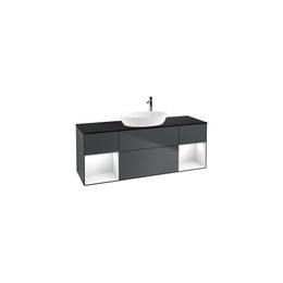 Villeroy & Boch V&B Waschtischunterschrank Wandbeleuchtung Finion 160cm, Pl b m, Rg g w Lac, md bl. m Lac ; Villeroy & Boch (G982GFHG)