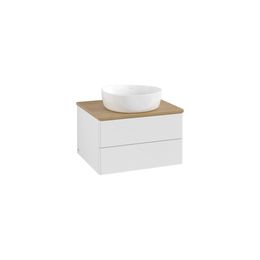 Villeroy & Boch V&B Waschtischunterschrank mit Frontstruktur Antao 60x36x50cm, WBP hon. Oa, glo wh. Lac ; Villeroy & Boch (K18111GF)