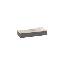 Villeroy & Boch V&B Waschtischunterschrank mit Frontstruktur, mit Beleuchtung Antao 120x19x50cm, WBP botti., Anthrac. m Lac ; Villeroy & Boch (L12113GK)