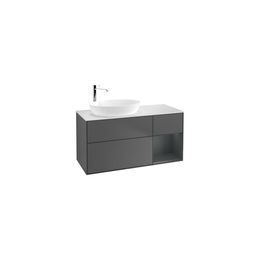 Villeroy & Boch V&B Waschtischunterschrank Finion 120cm, Pl w m, Reg md m Lac, Anthrac. m ; Villeroy & Boch (F931HGGK)