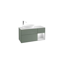 Villeroy & Boch V&B Waschtischunterschrank Finion 120cm, Pl w m, Reg wh. m Lac, Oli. m Lac ; Villeroy & Boch (F931MTGM)