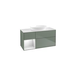 Villeroy & Boch V&B Waschtischunterschrank Finion 120cm, Pl w m, Reg wh. m Lac, Oli. m Lac ; Villeroy & Boch (FA61MTGM)