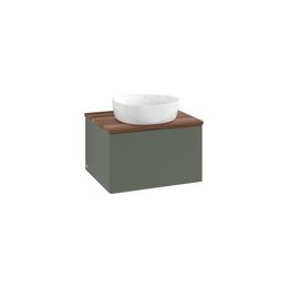 Villeroy & Boch V&B Waschtischunterschrank mit Frontstruktur -Beleuchtung Antao 60x36x50cm, WBP w. wal, lea gre. m Lac ; Villeroy & Boch (L29112HL)