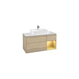 Villeroy & Boch V&B Waschtischunterschrank Finion 120cm, Pl wh. m, Reg re gol m, Oa ven ; Villeroy & Boch (F171HFPC)
