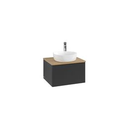Villeroy & Boch V&B Waschtischunterschrank mit Frontstruktur Antao 60x36x50cm, HL, WBP hon. Oa, bla m Lac ; Villeroy & Boch (K29151PD)