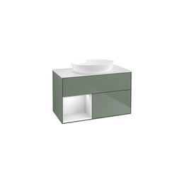 Villeroy & Boch V&B Waschtischunterschrank Finion 100, Pl wh. m, Reg wh. m Lac, Oli. m Lac ; Villeroy & Boch (FA11MTGM)