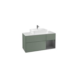 Villeroy & Boch V&B Waschtischunterschrank Finion 120cm, Pl w m, Rg r A m, Oli. m Lac ; Villeroy & Boch (F171GKGM)