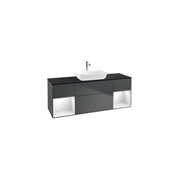 Villeroy & Boch V&B Waschtischunterschrank Finion 160cm, Pl b m, Rg g w Lac, md bl. m Lac ; Villeroy & Boch (F862GFHG)