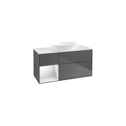 Villeroy & Boch V&B Waschtischunterschrank Finion 120cm, Pl w m, Reg wh. m Lac, Anthrac. m ; Villeroy & Boch (FA61MTGK)
